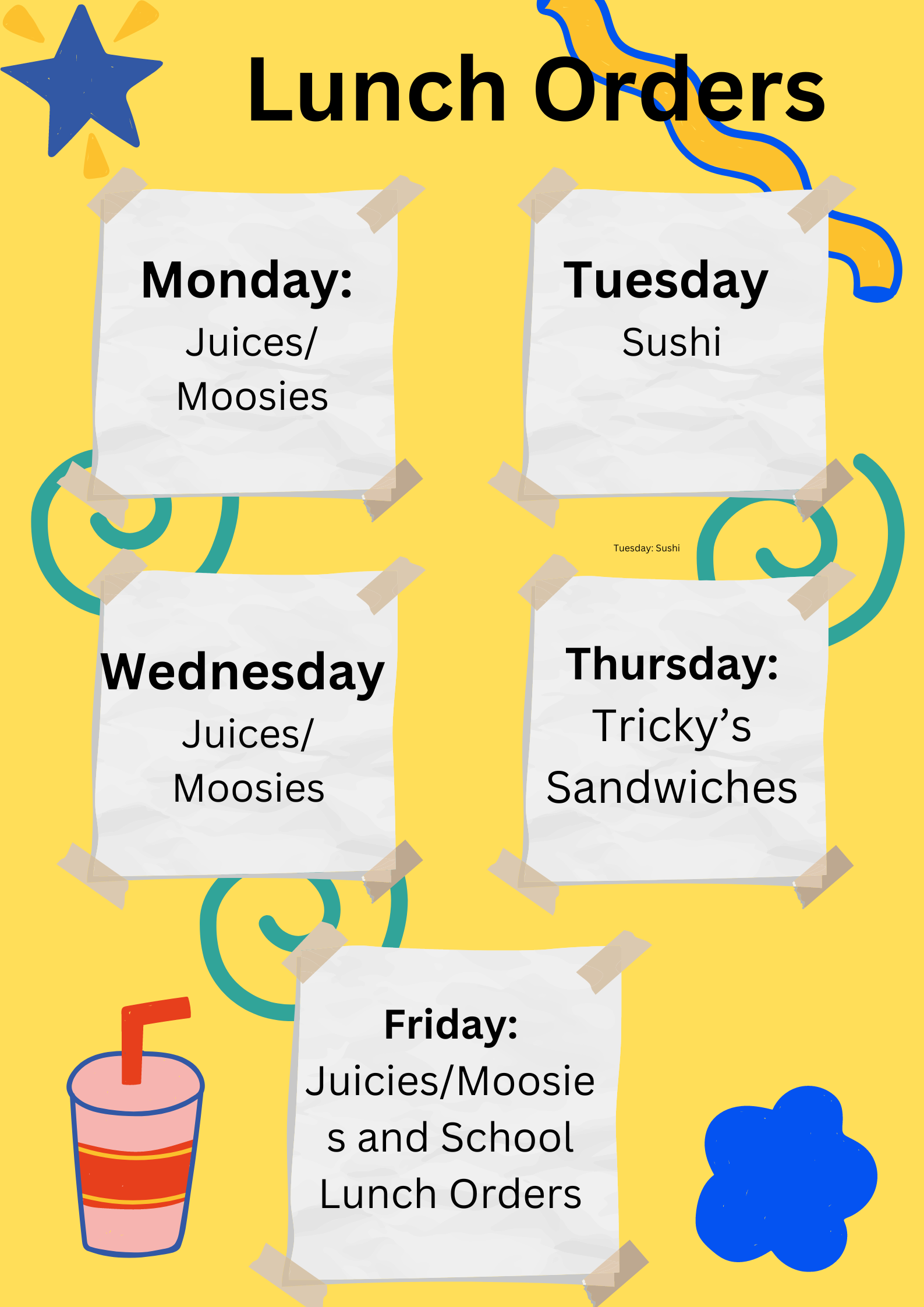 Lunch Orders – Mangaroa School